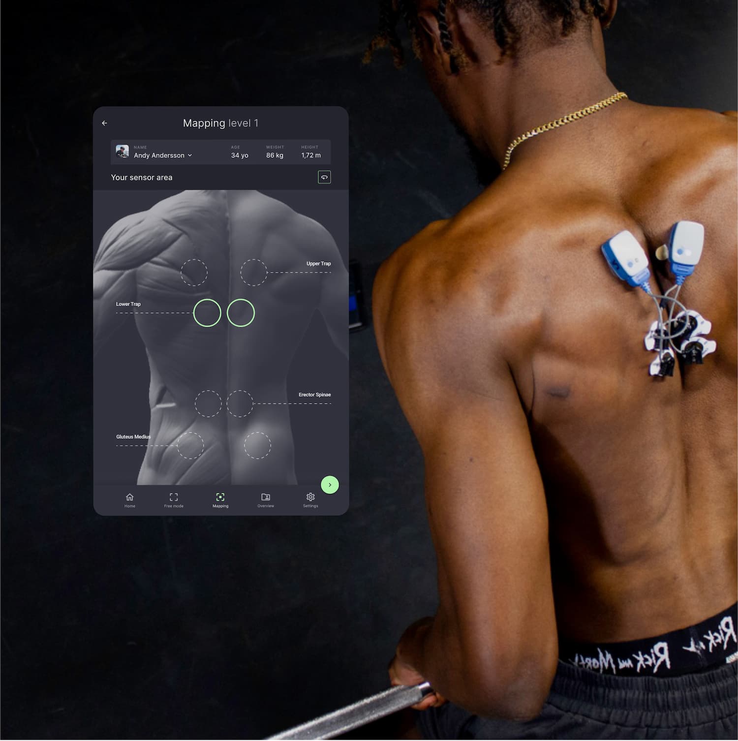 Myoact app design. Innovation in personal training