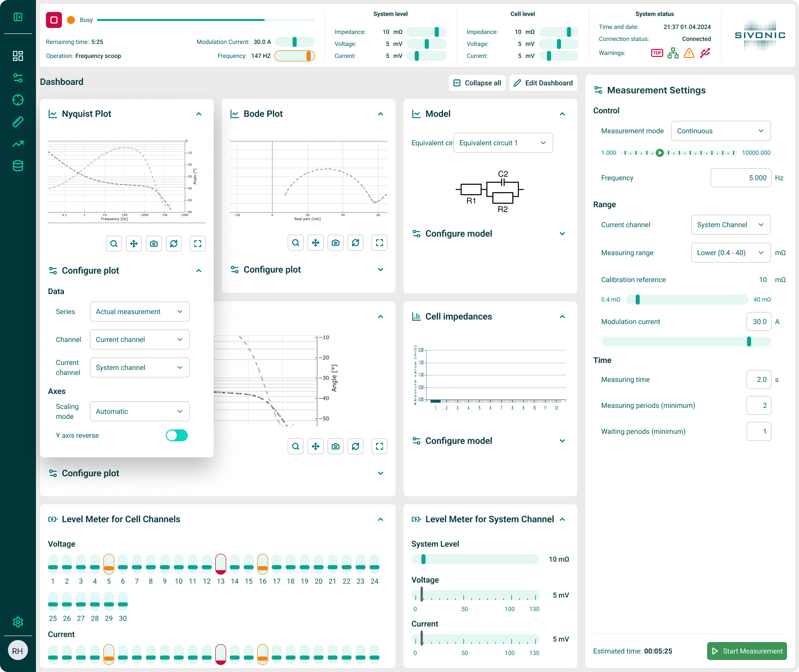 Eis Meter HMI design for SIVONIC GmbH